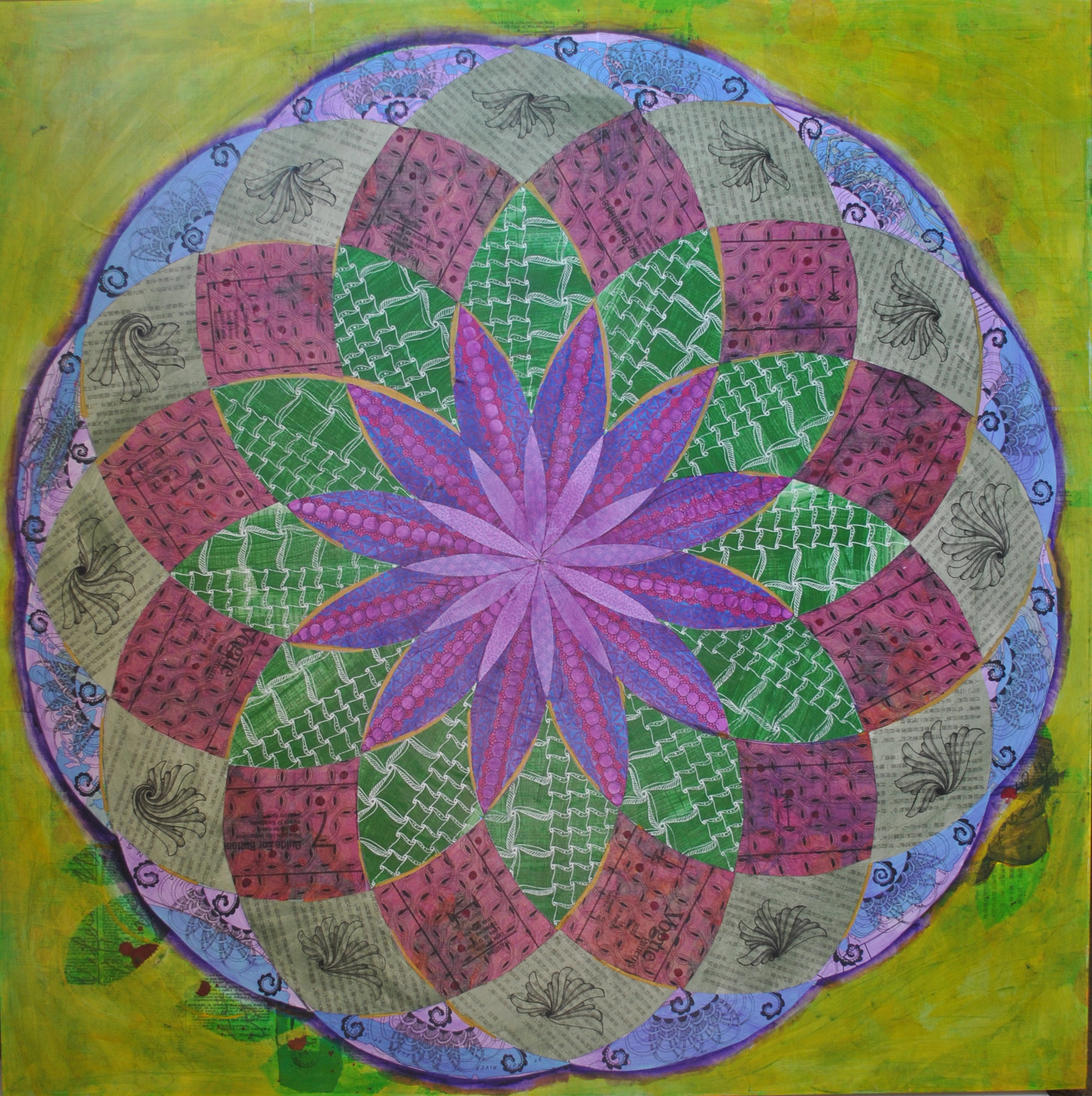 Draw the Circle Wide Mandala | Jeanette Clawson Art